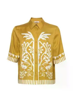 ERES Floral Print Silk Shirt - Yellow