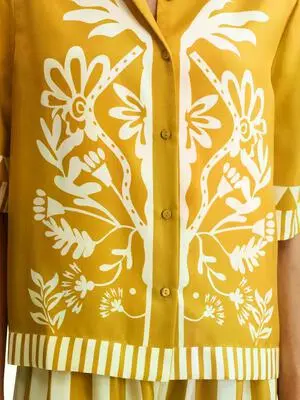 ERES Floral Print Silk Shirt - Yellow