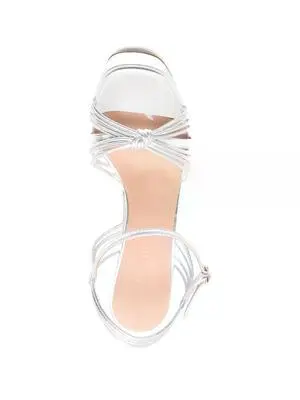 MALONE SOULIERS Knotted Strappy Platform Sandals - Silver
