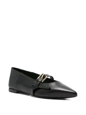Moschino Buckle Strap Ballet Flats