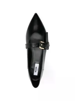 Moschino Buckle Strap Ballet Flats