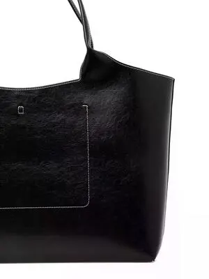 Moschino Logo Appliqué Tote - Black