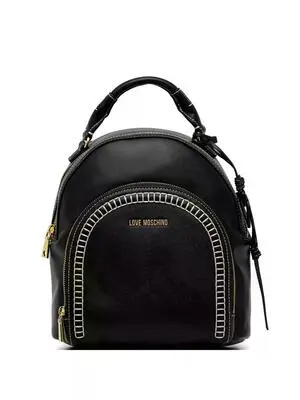 Moschino Logo Detail Top Handle Backpack - Black