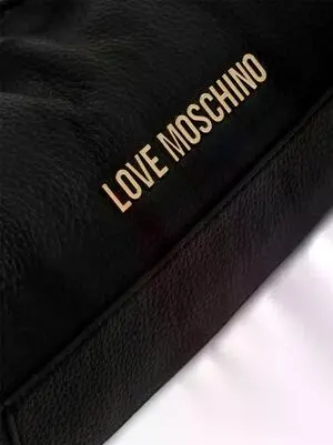 Moschino Logo-plaque Shoulder Bag - Black