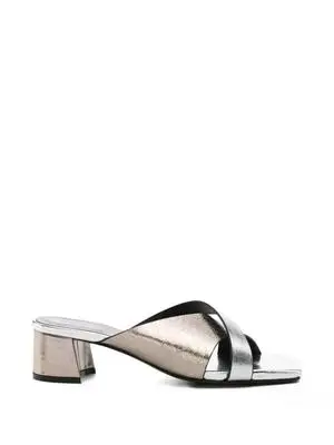 DONNARÌ Crossover-strap Leather Sandals