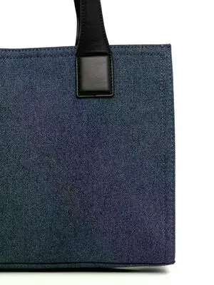 Moschino Logo Print Denim Tote Bag