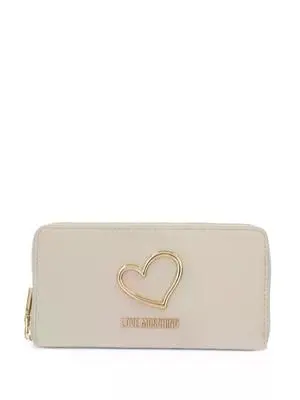 Moschino Heart-detail Wallet - Neutrals