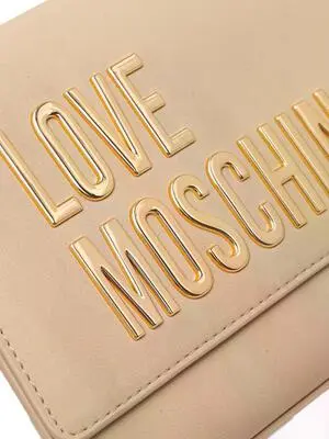 Moschino Logo-plaque Chain Tote - Neutrals