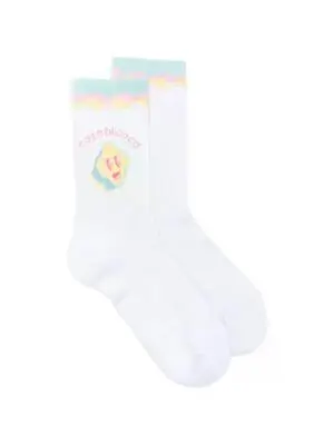 Casablanca Logo Trim Crew Socks