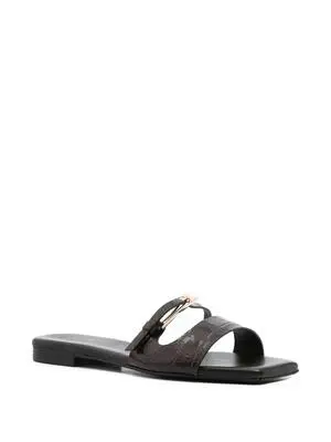 DONNARÌ Leather Sandals With Buckle Detail