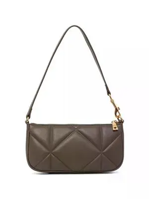 Moschino Quilted Logo Shoulder Bag - Brown