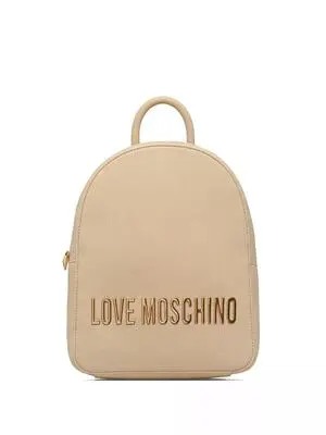 Moschino Logo-detail Backpack - Neutrals