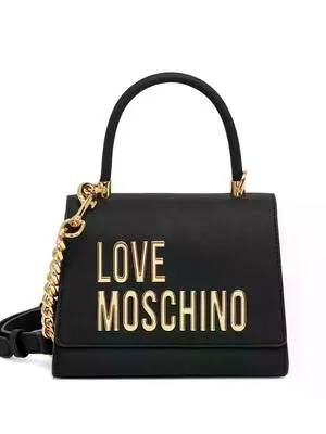 Moschino Chain-strap Top Handle Tote Bag - Black