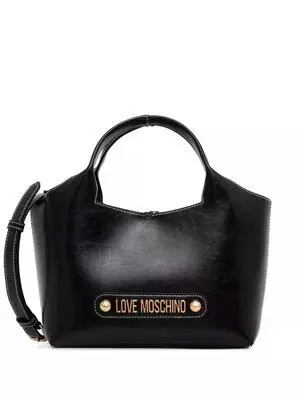 Moschino Logo-plaque Top Tote - Black