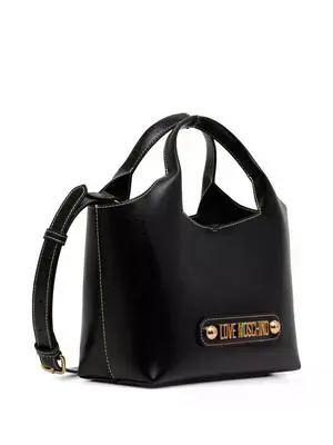 Moschino Logo-plaque Top Tote - Black