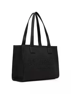 Moschino Embossed Logo Tote Bag - Black