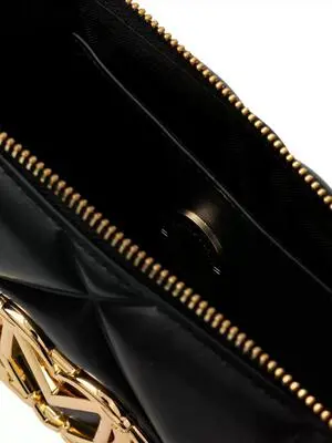 Moschino Quilted Logo-plaque Tote Bag - Black