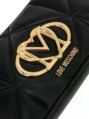 Moschino Quilted Logo-plaque Tote Bag - Black