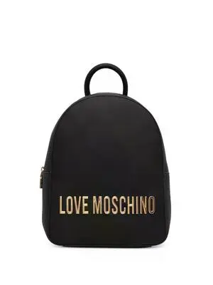 Moschino Logo-plaque Backpack - Black
