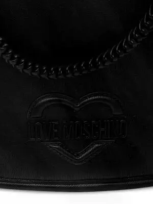 Moschino Braided-handle Heart-detail Tote Bag