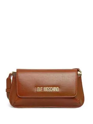 Moschino Logo-plaque Shoulder Bag - Brown