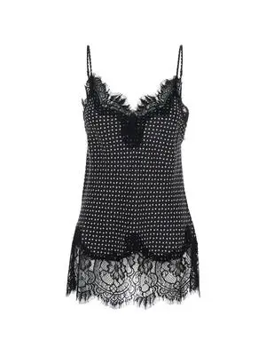 Gold Hawk Star Print Camisole Top - Black