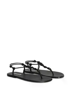 JIL SANDER Knotted-strap Flat Sandals
