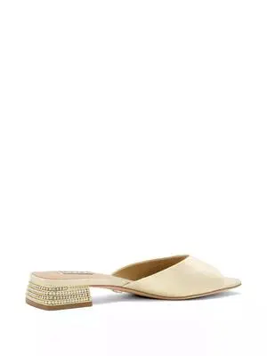 Badgley Mischka Oahu Crystal-embellished Block-heel Sandals - Neutrals