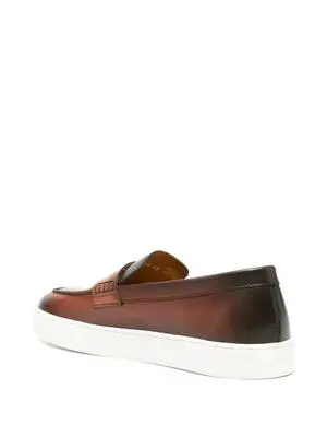 DOUCAL'S Paneled Leather Loafers
