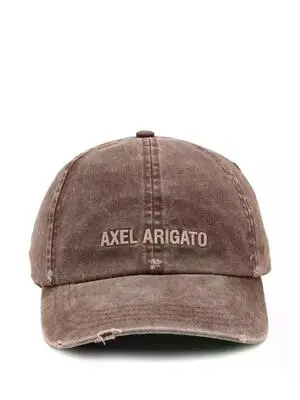 Axel Arigato Distressed-effect Logo-embroidered Baseball Cap - Brown