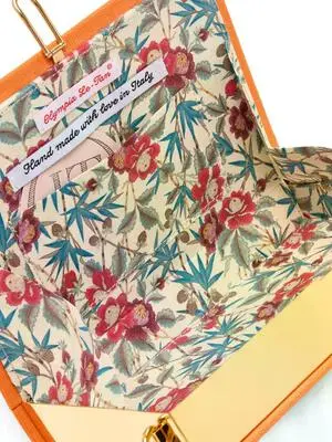 OLYMPIA LE-TAN Appliqué Clutch Bag - Orange