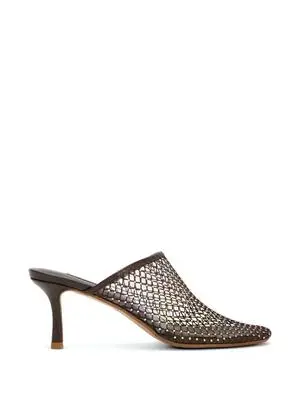 Senso Pam Crystal-embellished Mules - Brown