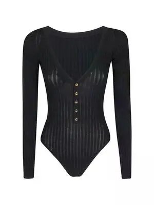 ELISABETTA FRANCHI Buttoned Long-sleeve Bodysuit