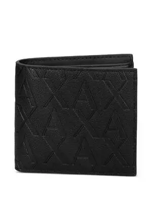 Armani Exchange Logo-embossed Wallet - Black