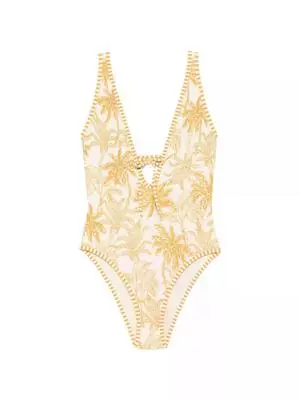 ERES Destination Palm Tree Swimsuit - Neutrals