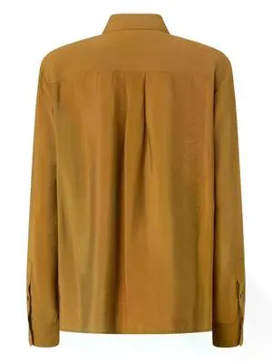Pinko Long Sleeve Fringed Western Shirt - Brown