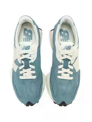 NEW BALANCE 327 Suede Panelled Sneakers - Blue