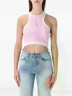 Off-White Ribbed Crop Top