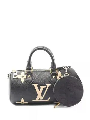 LOUIS VUITTON 2021 Papillon Bb Bicolor Monogram Empreinte Handbag - Black