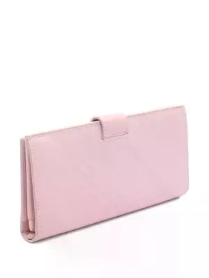 Prada 2010s Saffiano Tab Triangle Logo Bifold Wallet