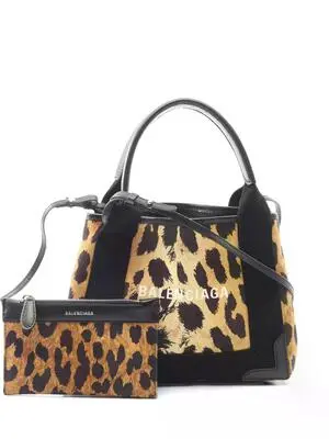 Balenciaga 2010s Leopard-pattern Tote Bag