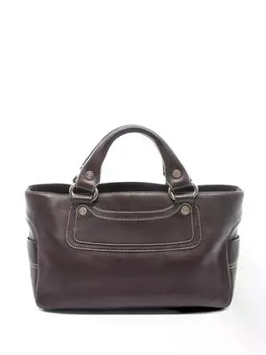 Celine 2000s Boogie Top Handle Leather Handbag - Brown