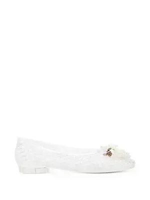 HEAVENLY JELLY Floral Appliqué Ballet Flats
