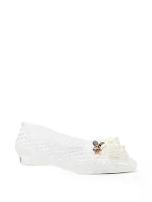 HEAVENLY JELLY Floral Appliqué Ballet Flats