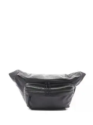 Balenciaga 2010s Leather Belt Bag - Black