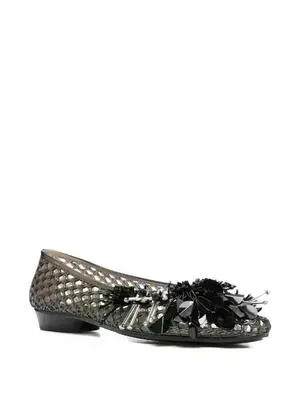 HEAVENLY JELLY Floral Embellished Ballet Flats