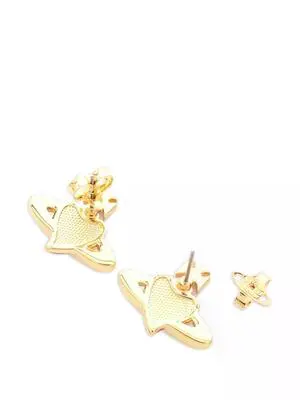VIVIENNE WESTWOOD Diamante Heart Stud Earrings