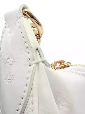 LOUIS VUITTON 1910s Over The Moon Bubblegram Leather Handbag - White