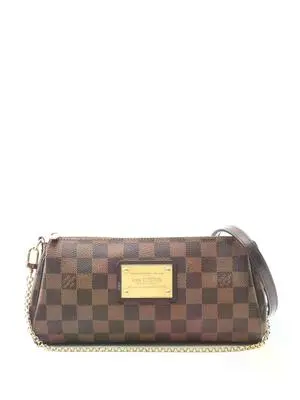 LOUIS VUITTON 2013 Eva Damier Ebene Chain-strap Shoulder Bag - Brown