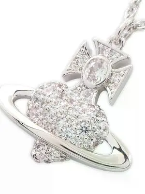 VIVIENNE WESTWOOD 2000s Agnatha Orb Rhinestone Necklace - Silver